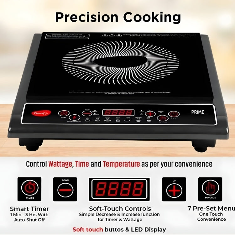 Pigeon Prime 1800W Induction Cooktop - Push Button – BNewmobiles